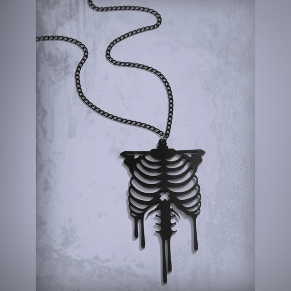 Jewelry | Dripping Ribs Ribcage Spinal Cord Skeleton Goth Creepy Horror ...